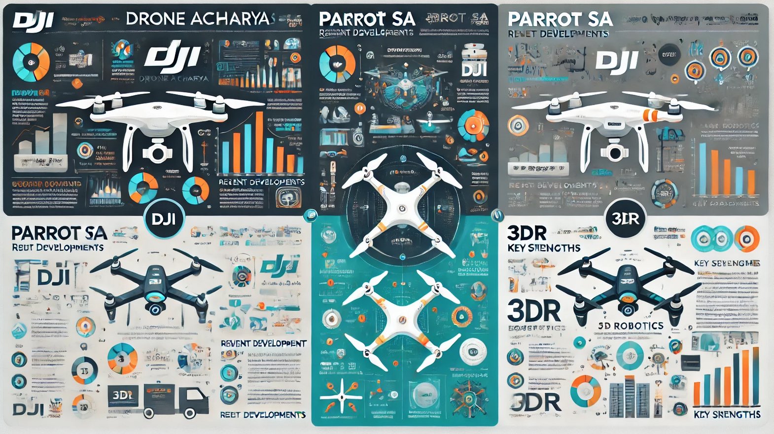 DroneAcharya vs DJI vs. Parrot SA vs. 3D Robotics (3DR) vs Ideaforge ...